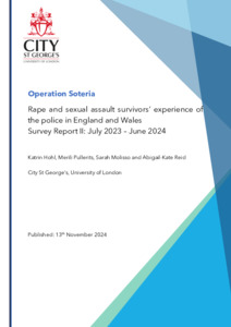 City Research Online - Operation Soteria Rape and sexual assault survivors’ experience of the ...